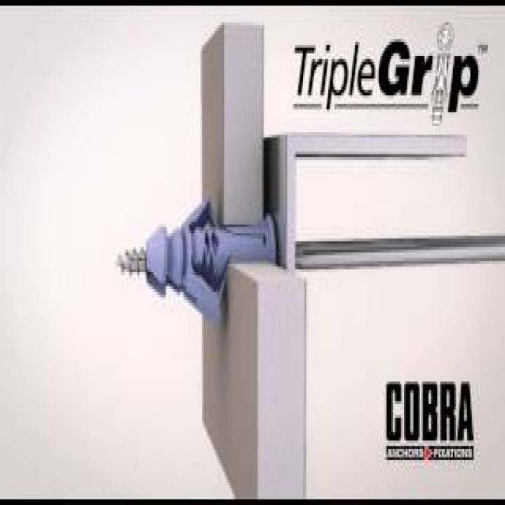 GIPSPLUGG COBRA TRIPLEGRIP 4 & 5MM + SKRUV 40S | BAUHAUS