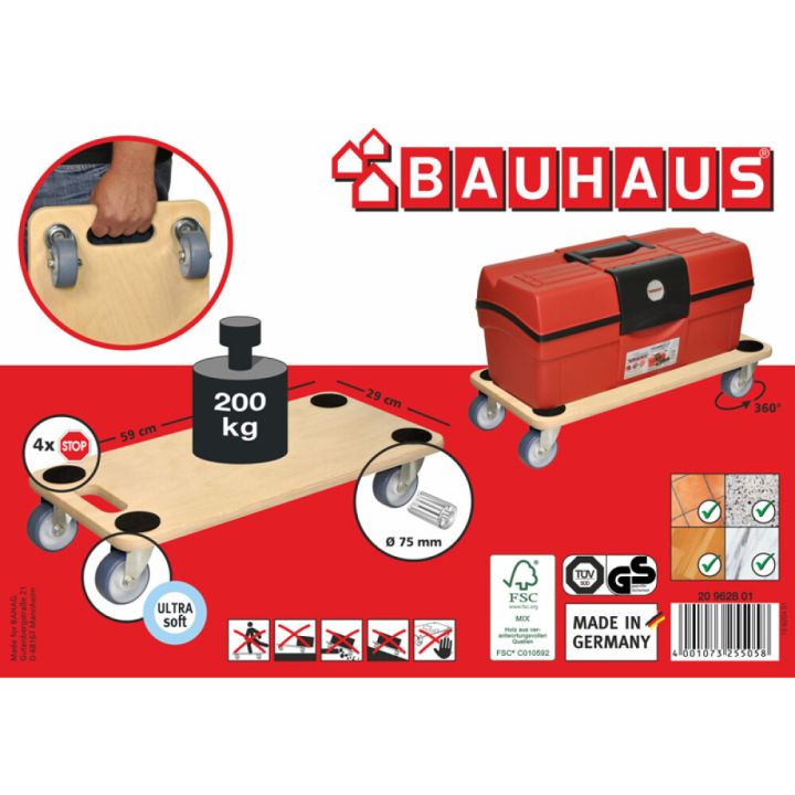 TRANSPORTPLATTA BJÖRK 290X590MM 200KG | BAUHAUS