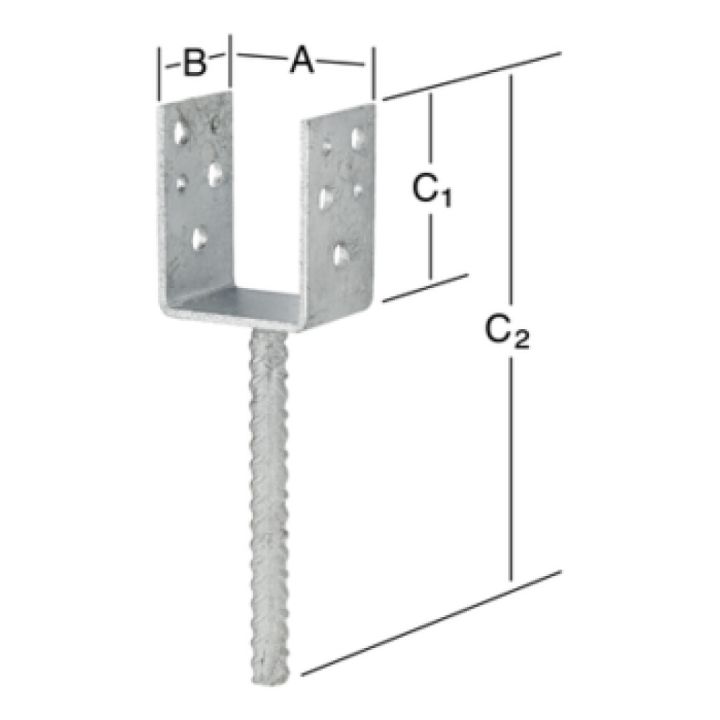 STOLPSKO VORMANN VARMFÖRZINKAD 45X50X80MM | BAUHAUS