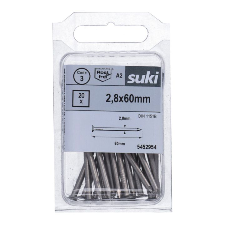 DYCKERT SUKI ROSTFRI 2,8X60MM | BAUHAUS
