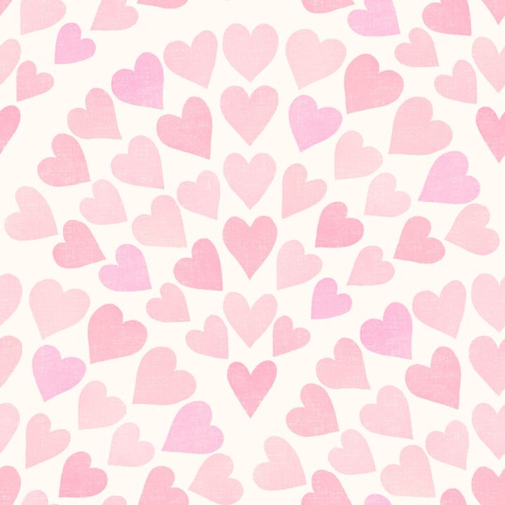 TAPET SCALLOP HEARTS ROSA | BAUHAUS