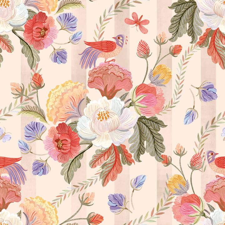 TAPET VICTORIAN BOUQUET BEIGE | BAUHAUS