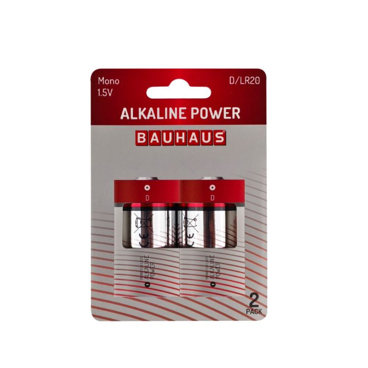 BATTERI ALKALINE POWER MONO D/LR20 2ST/FRP | BAUHAUS