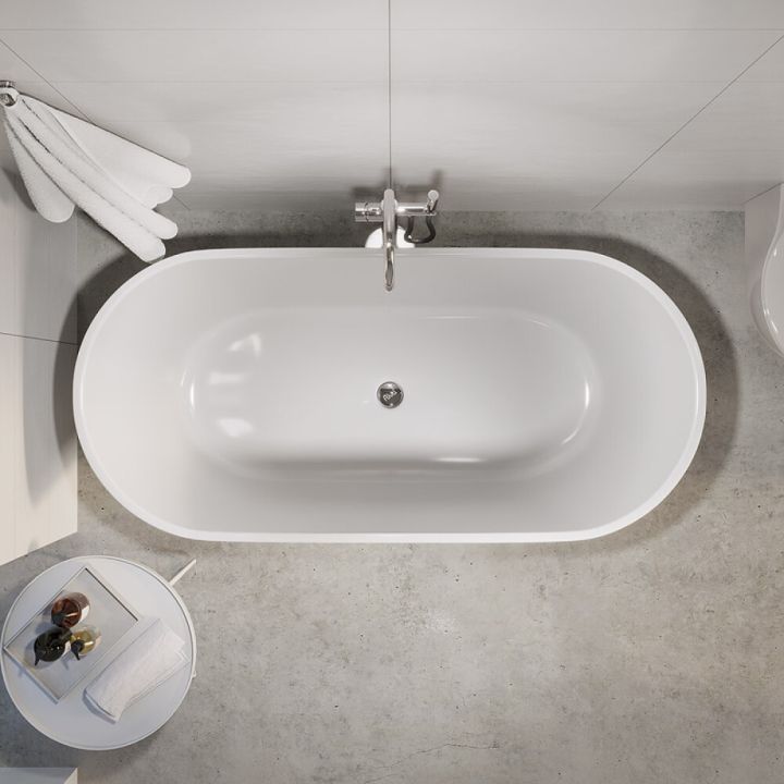 BADKAR RIVA EMMA FRISTÅENDE 160CM VIT | BAUHAUS