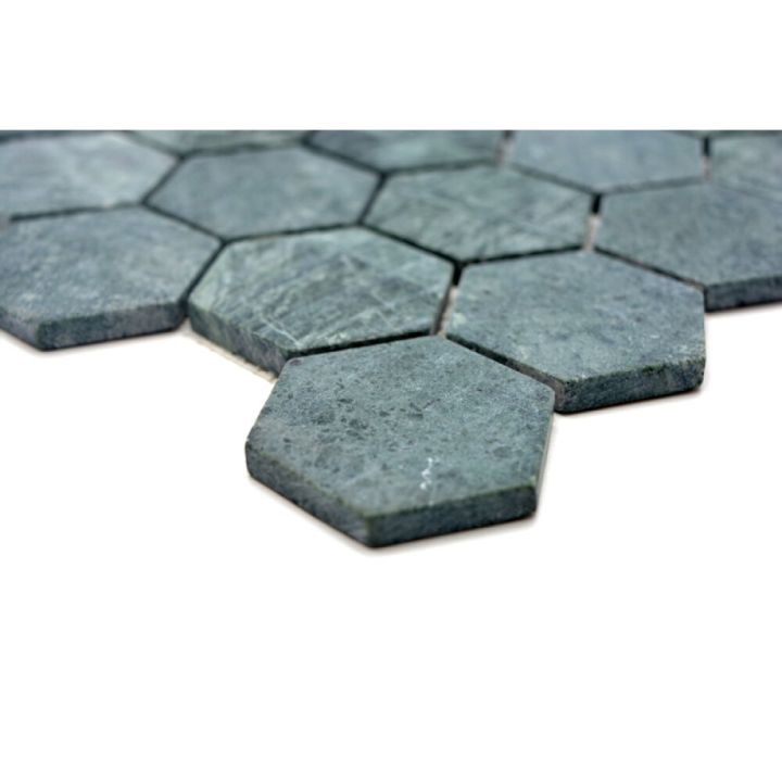 MOSAIK HAINAN HEXAGON MARBLE GREEN PRIS PER ARK | BAUHAUS