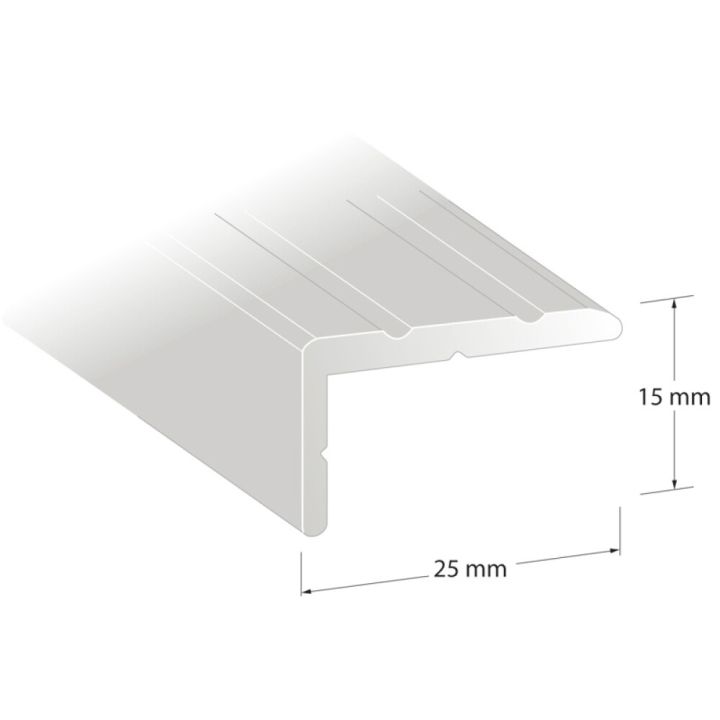 TRAPPNOS STANDARD SILVER 15X25X2000MM | BAUHAUS