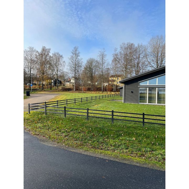 STAKETSTOLPE RECAL MÖCKELN ÄNDSTOLPE SVART 745MM | BAUHAUS