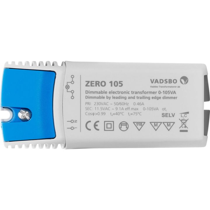 TRANSFORMATOR VADSBO ZERO105 12V AC 0-105W HALOGEN | BAUHAUS