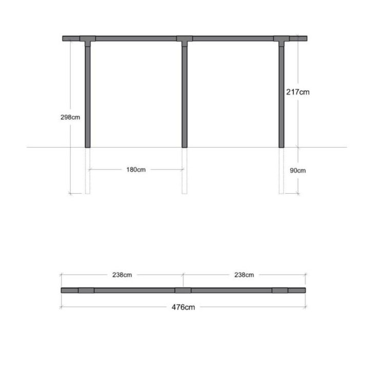 PERGOLA PLUS CUBIC ENKEL 2 MODULER SVART | BAUHAUS