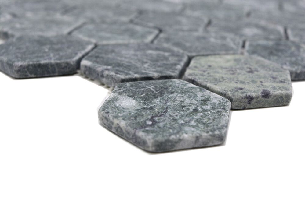 MOSAIK HAINAN HEXAGON MARBLE GREEN PRIS PER ARK | BAUHAUS