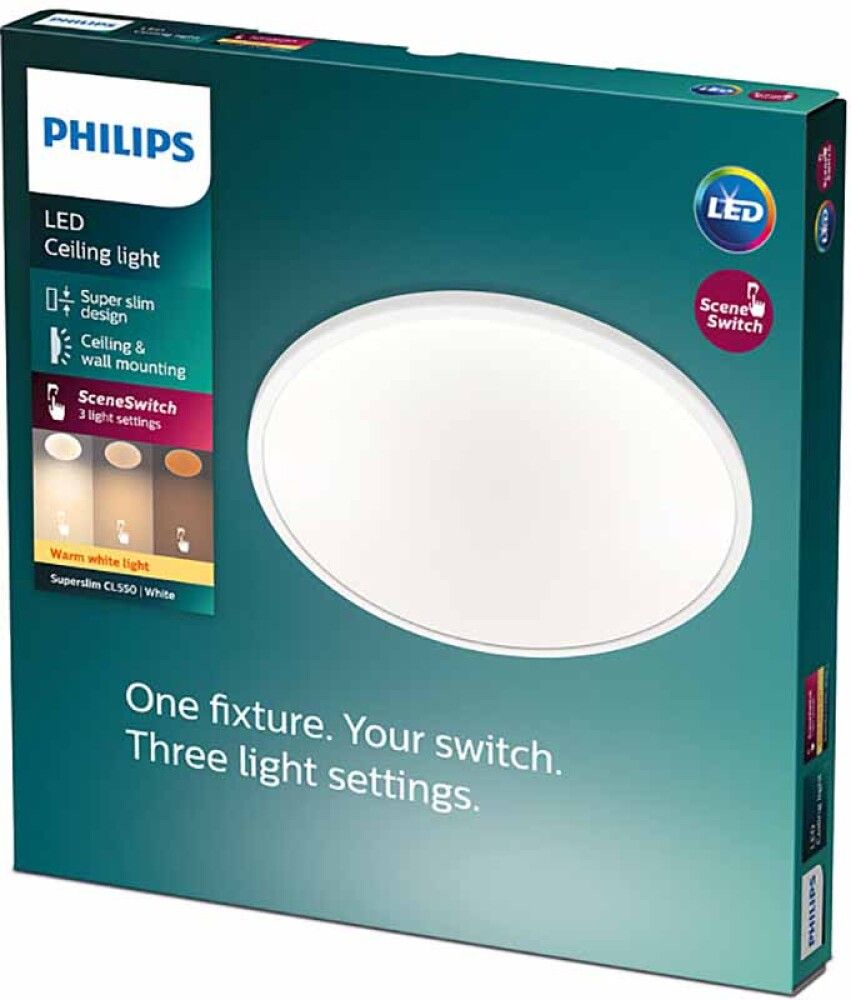 LED-PLAFOND PHILIPS CL550 SS RD VIT | BAUHAUS