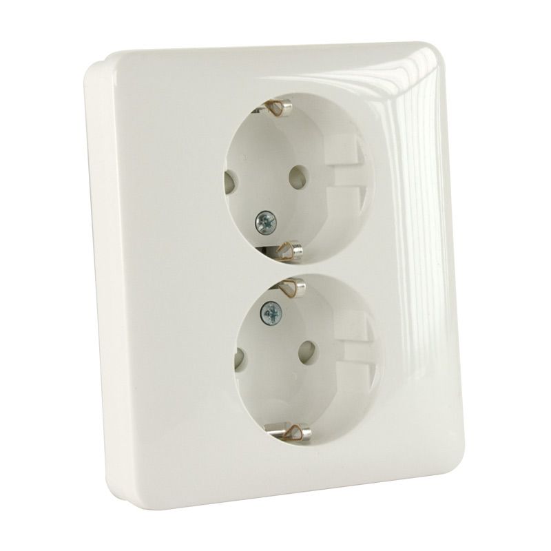 VÄGGUTTAG SCHNEIDER EXXACT PRIMO 2-VÄGS VIT | BAUHAUS