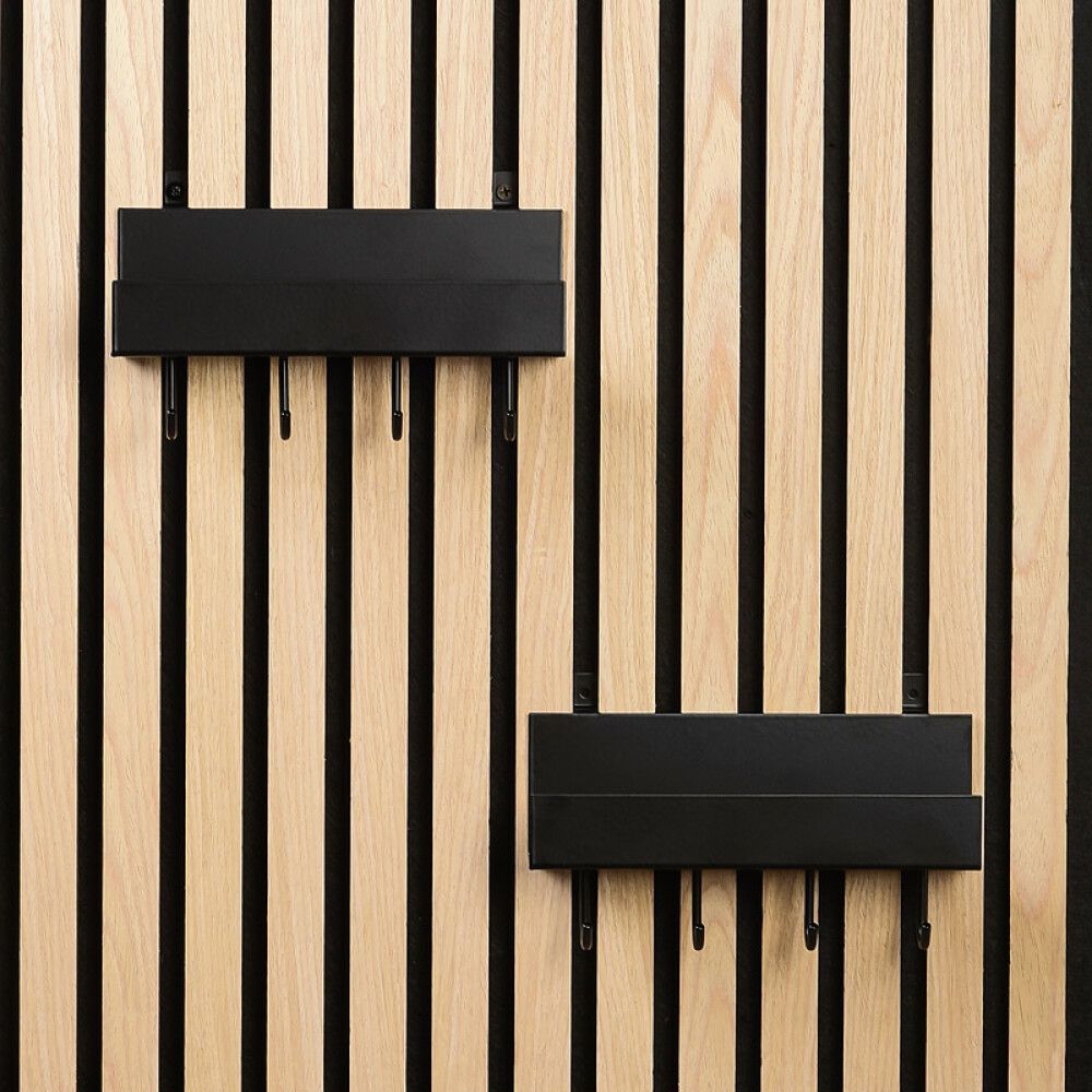 HYLLA TILL AKUSTIKPANEL KROKAR 21,5CM SVART | BAUHAUS