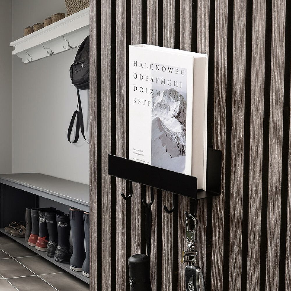 HYLLA TILL AKUSTIKPANEL KROKAR 21,5CM SVART | BAUHAUS