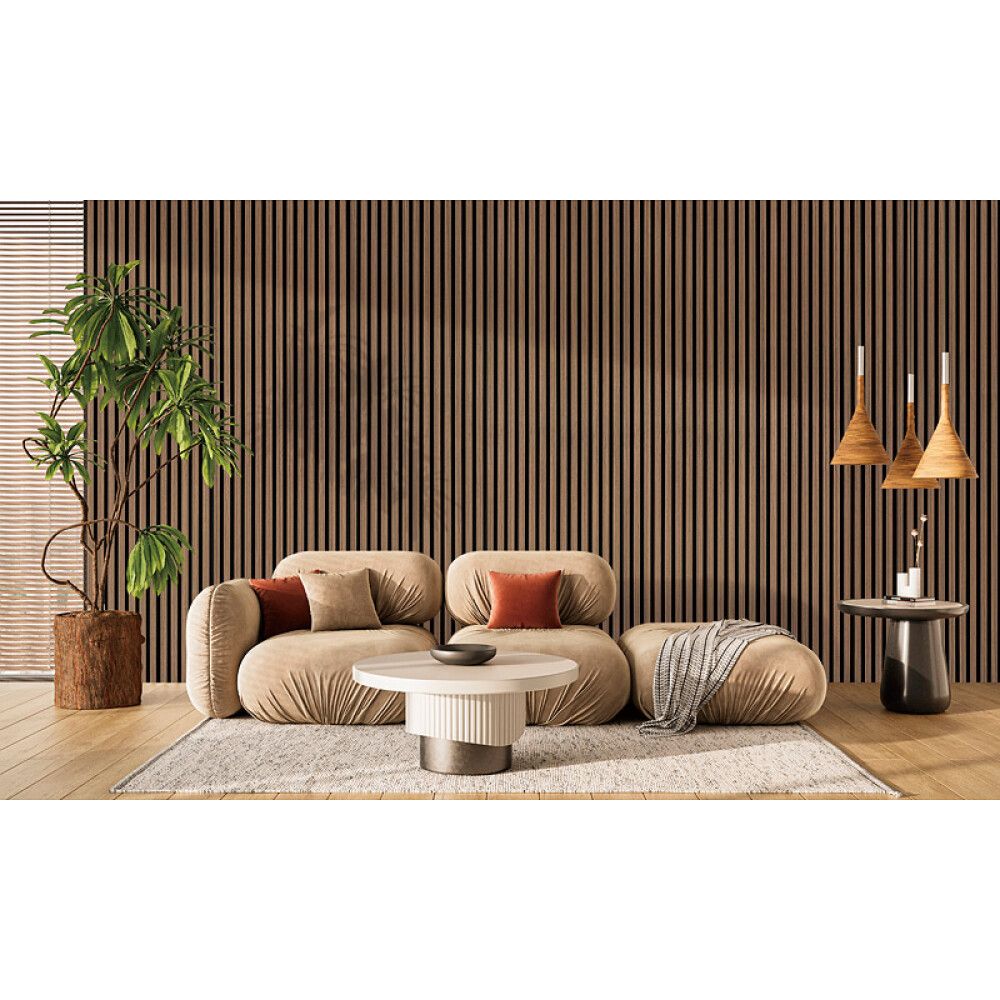 AKUSTIKPANEL STANDARD VALNÖT 2400X520X18MM | BAUHAUS