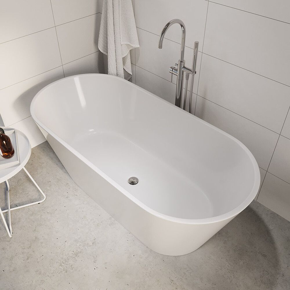 BADKAR RIVA EMMA FRISTÅENDE 160CM VIT | BAUHAUS