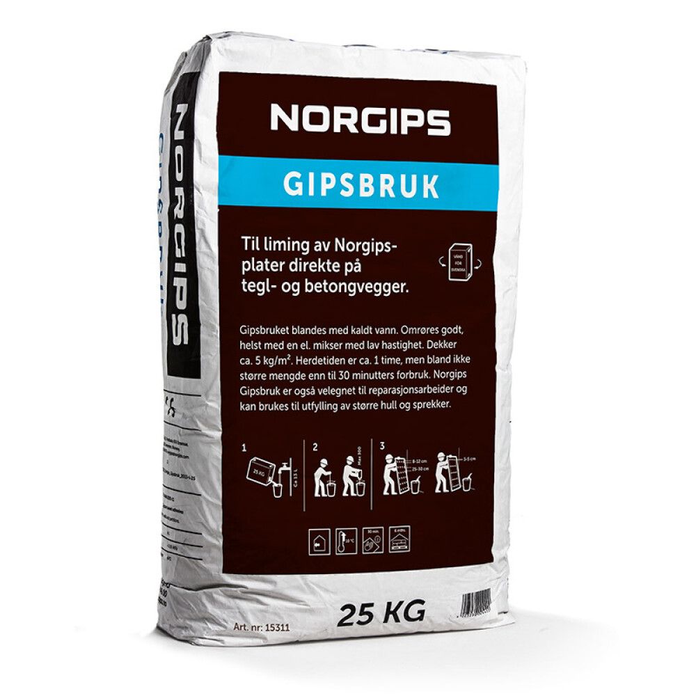 GIPSBRUK NORGIPS 25 KG | BAUHAUS
