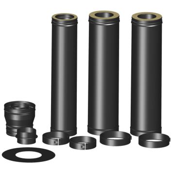 SKORSTEN DINAK GRUNDPAKET Ø150 3M GRÅ | BAUHAUS