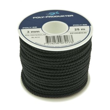 POLYESTERSILKELINA POLY ROPES SVART Ø3MM 25M | BAUHAUS