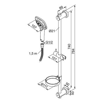 DUSCHSET FM MATTSSON VISKAN KROM | BAUHAUS