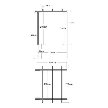 PERGOLA PLUS CUBIC DUBBEL 1 MODUL SVART | BAUHAUS