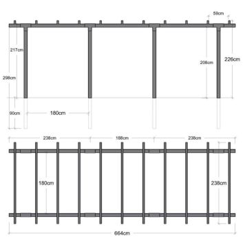 PERGOLA PLUS CUBIC DUBBEL 3 MODULER SVART | BAUHAUS